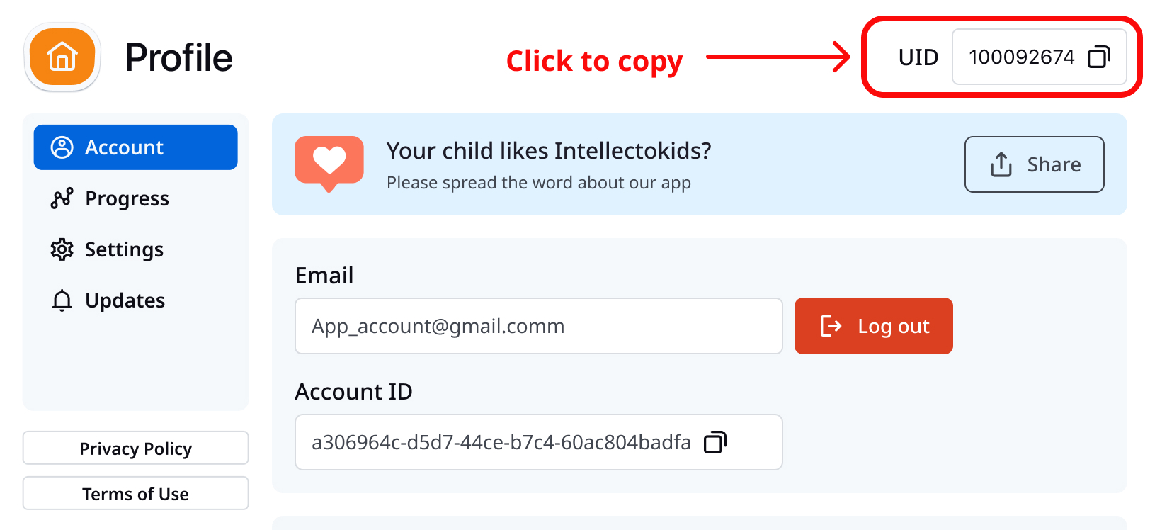 How can I find my User ID? – IntellectoKids